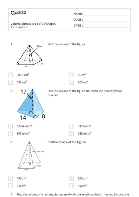 50 Surface Area Worksheets For 8th Grade On Quizizz Free And Printable