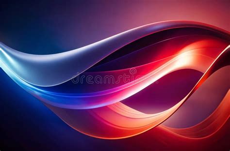 Abstract Modern Design With Warm To Cool Color Gradient Glossy Flowing Figures Dynamic