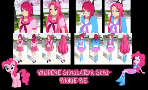 yandere simulator pinkie pie skin by imaginaryalchemist on deviantart