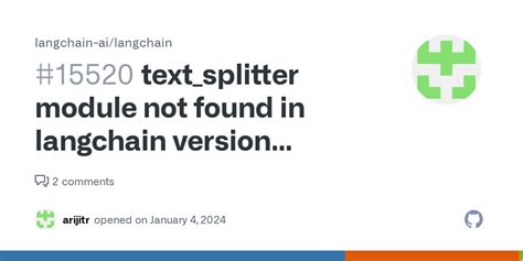 Textsplitter Module Not Found In Langchain Version 00353 · Issue