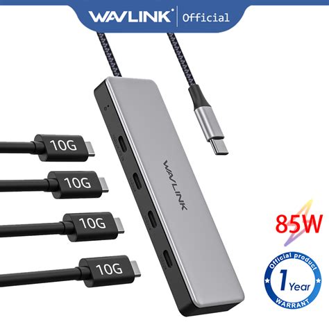 Wavlink Usb C Hub Aluminum Hub Gbps With Usb C Data Ports Support W Power Delivery