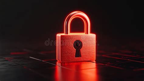 Cyber Security And Privacy Concept Red Padlock On Laptop Keyboard Symbolizing Data Protection