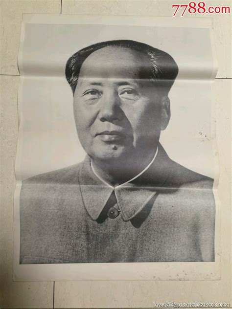 毛主席标准像（黑白）宣传画邮来邮往【7788收藏收藏热线】
