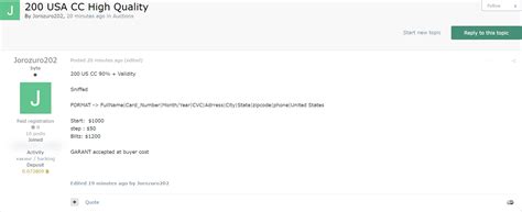 A Threat Actor Is Allegedly Selling 200 High Quality Usa Cc