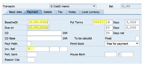 Calculation Of Net Due Date For Credit Memo Sap Community