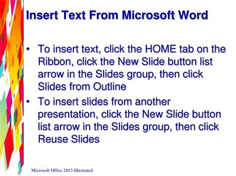 Ppt Inserting Objects Into A Presentation Powerpoint Presentation