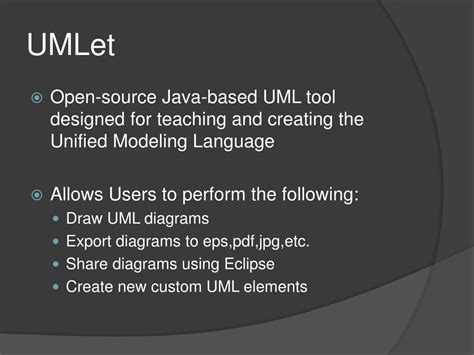 Ppt Umlet Java Based Uml Tool For Teaching And Creating Uml Diagrams