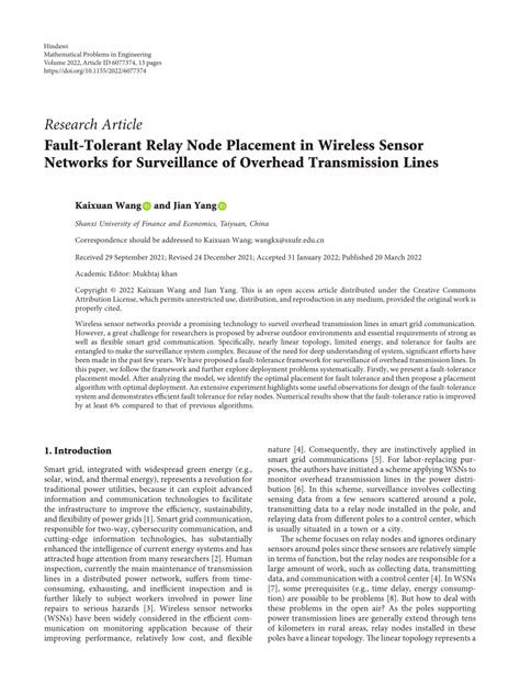 Pdf Fault Tolerant Relay Node Placement In Wireless Sensor Networks For Surveillance Of