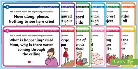 Adding In Speech Marks Blether Stations Teacher Made