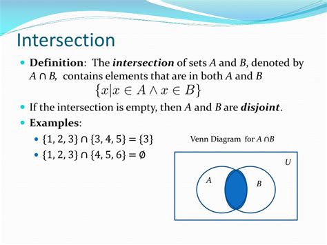 Intersection Of Sets Definition Examples Expii