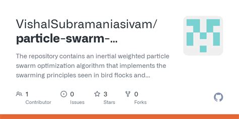 Github Vishalsubramaniasivamparticle Swarm Algorithm Stochastic Matlab The Repository