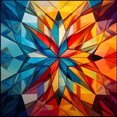 Premium Ai Image Abstract Colorful Background With Geometric Shapes Vector Illustration