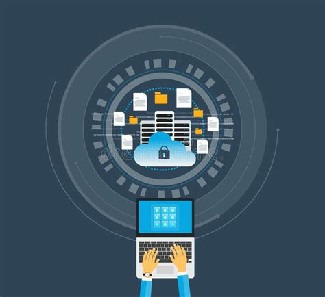 Technology Internet Cyber Security Design Concept Stock Vector Illustration Of Padlock