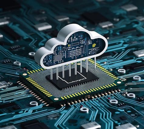 Premium Photo Ctronic Chip And Board Cloud Computer Is System To