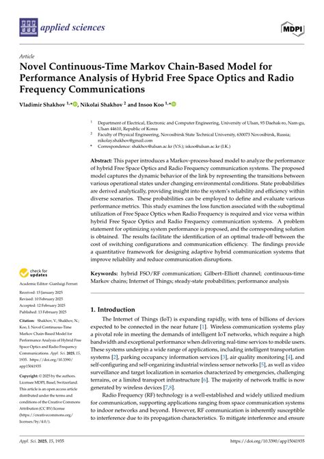 Pdf Novel Continuous Time Markov Chain Based Model For Performance Analysis Of Hybrid Free