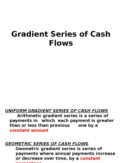 Arithmetic And Geometric Gradient Pdf Money Economies