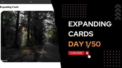 Day 1 How To Make An Expanding Cards Tutorial With Html Css And Javascript Youtube
