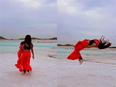 Omg तरुणीचा साडीतील हा व्हिडीओ नेटकऱ्यांच्या हृदयाचे ठोके चुकवितोय Red Saree Girl Somersault