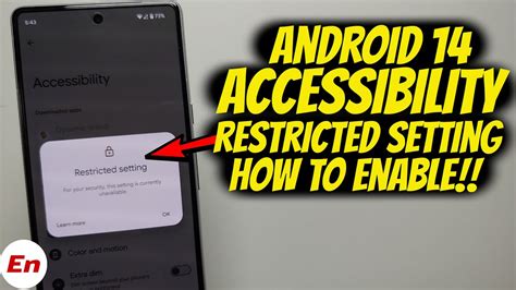 Android 14 Accessibility Access Restricted Setting Enable Or Bypass Youtube