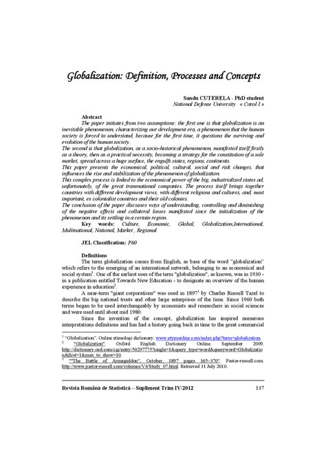 Globalization Definition Processes And Concepts Lecture Notes Sociology Docsity