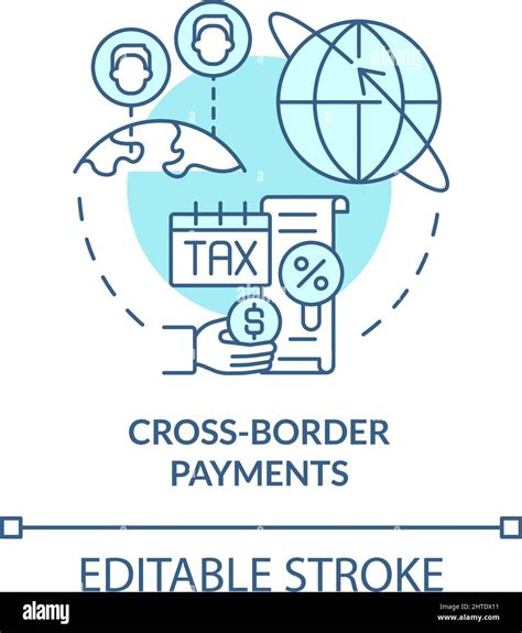 Cross Border Payments Turquoise Concept Icon Stock Vector Image And Art