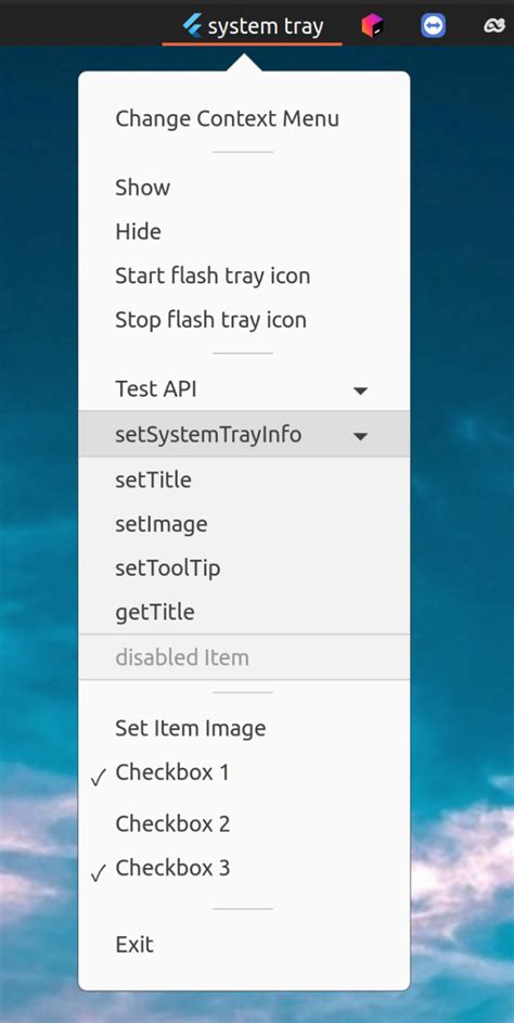 Github Antler119systemtray A Flutter Package That Makes It Easy To Customize And Work With