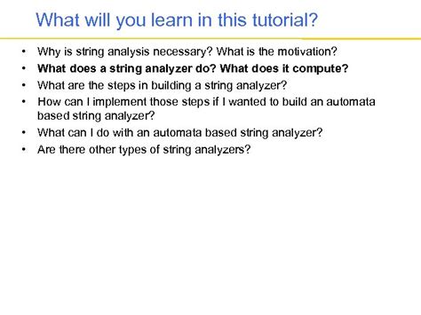 Fse 2014 Tutorial String Analysis Tevfik Bultan University