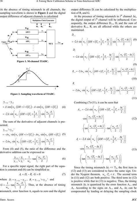 A Timing Skew Calibration Scheme In Time Interleaved Adc