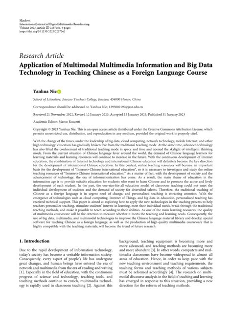 Applicationofmultimodalmultimediainformationa Pdf