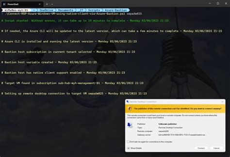 Connecting To An Azure Windows Vm Using An Azure Powershell Script And