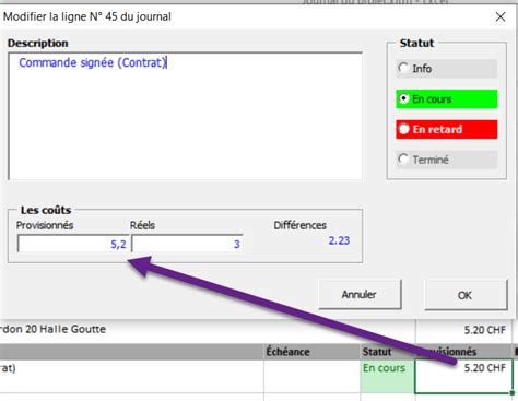 Cellule Avec Valeur Numérique Contenant Un Point Initialisée Dans Une