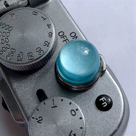 Clear Lake Blue Camera Shutter Button With Screw Custom Red Yellow Round Resin Fuji Leica Nikon