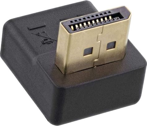 InLine DisplayPort Adapter DisplayPort Male Female Up Angled 17199O BigaMart