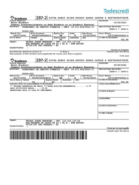 Boleto 01 02 2023 15 43 45 Pdf Pdf Bancos Bancos