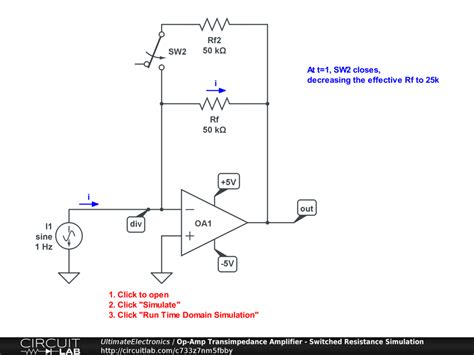 Transimpedance Amplifier Equivalent Circuit For Oscillator