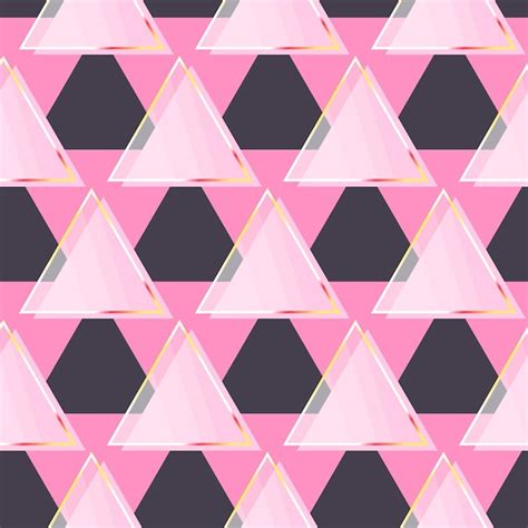 Premium Vector Glass Triangles Pattern