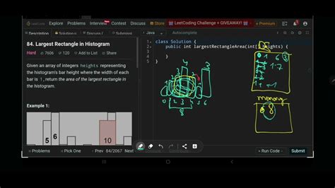 Leetcode 84 Largest Rectangle In Histogram