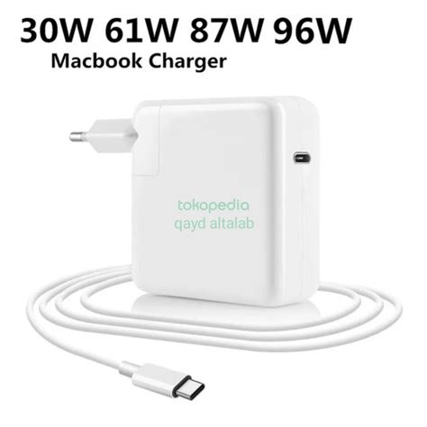 Jual Adapter Charger MacBook Pro 13 15 16 Air 13 2018 2019 2020 30W 61W 87W 30W Jakarta