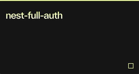 Nest Full Auth Codesandbox Nest Full Auth Codesandbox