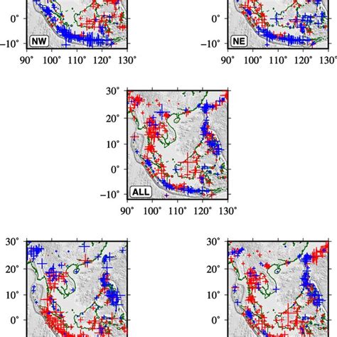 Distribution Of P Wave Mean Relative Travel‐time Residuals Used In This