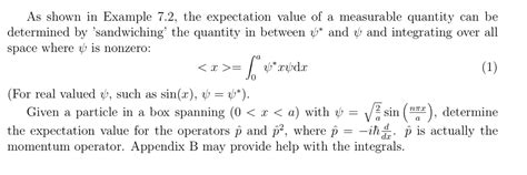 Solved As Shown In Example The Expectation Value Of A Chegg Com