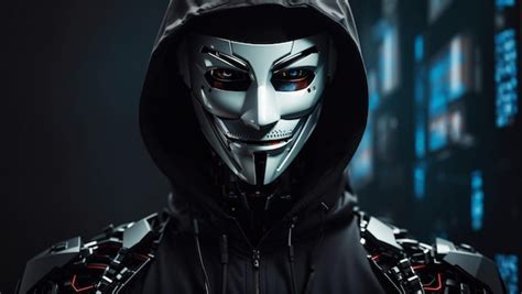 Premium Ai Image Anonymous Hacker Surrounded By A Network Of Glowing Data Cybersecurity