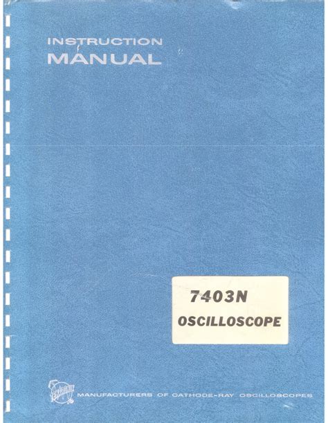 Tektronix 7403n Service Manual