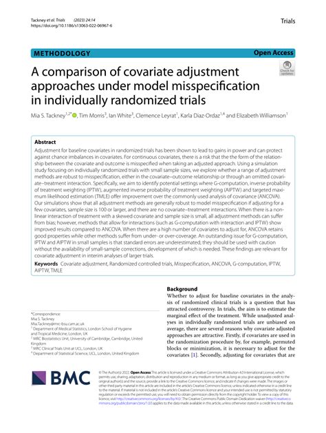 Pdf A Comparison Of Covariate Adjustment Approaches Under Model Misspecification In