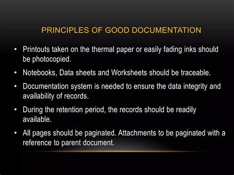 Good Documentation Practice Pptx