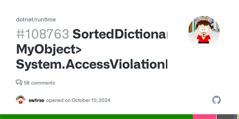 Sorteddictionary Systemaccessviolationexception · Issue 108763