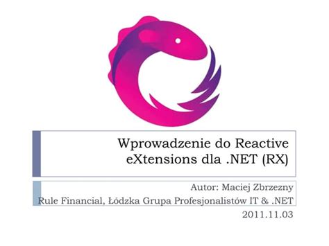 Wprowadzenie Do Reactive Extensions Rx Dla Net