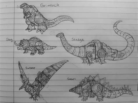 G1 Dinobots Sketch R Transformers