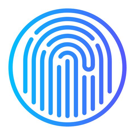 Fingerprint Generic Gradient Outline Icon