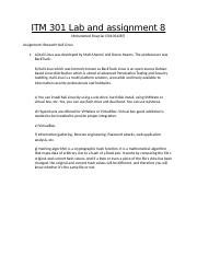 ITM Lab And Assignment Docx ITM Lab And Assignment Mohammed Shayriar